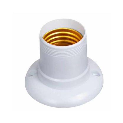 Bocal Soquete Termoplástico Fixo Teto Branco E27 - Casa do Eletricista